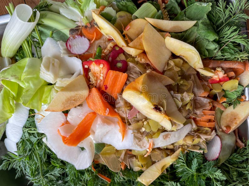 Organic Waste after Cooking in the Kitchen for the Composter in the ...