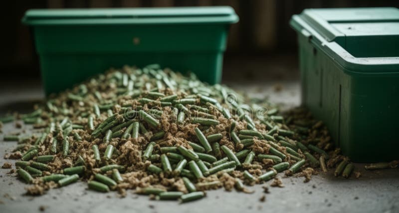 Organic Waste Disposal in Eco-friendly Containers Stock Illustration ...