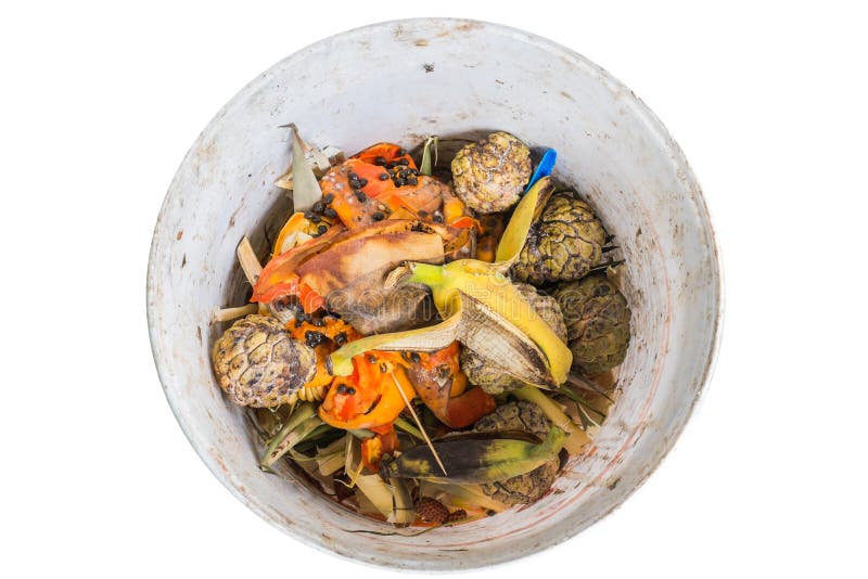 Organic Waste For Compost On White Stock Photo - Image of background ...