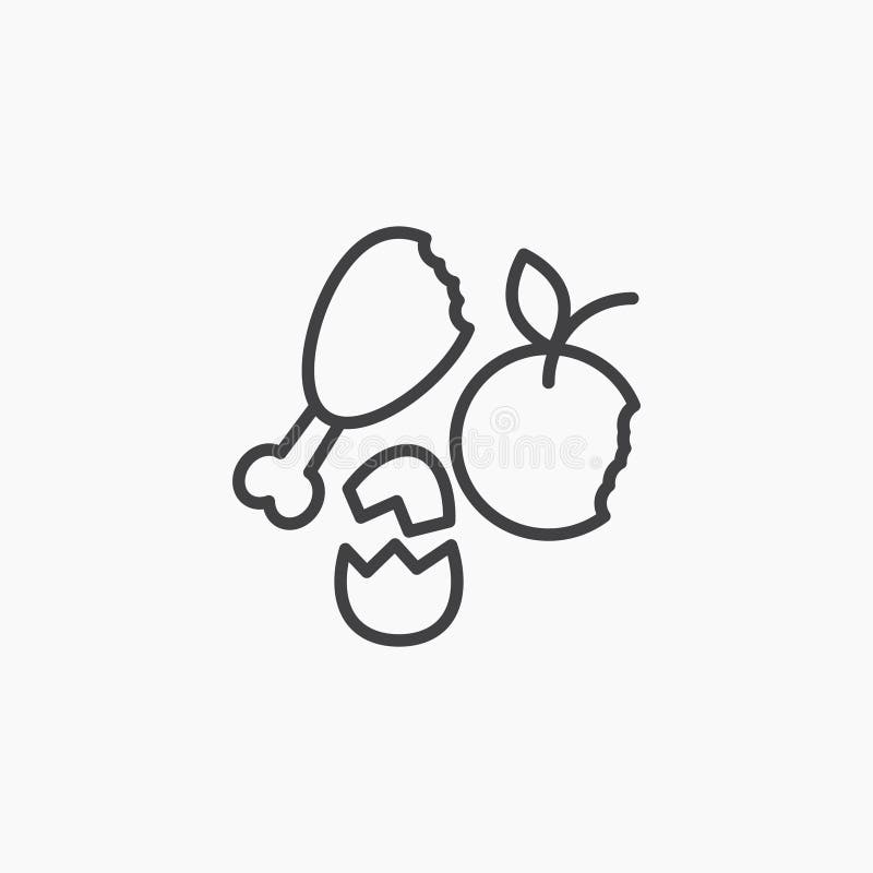 Organic waste icon vector stock vector. Illustration of garbage - 348312454