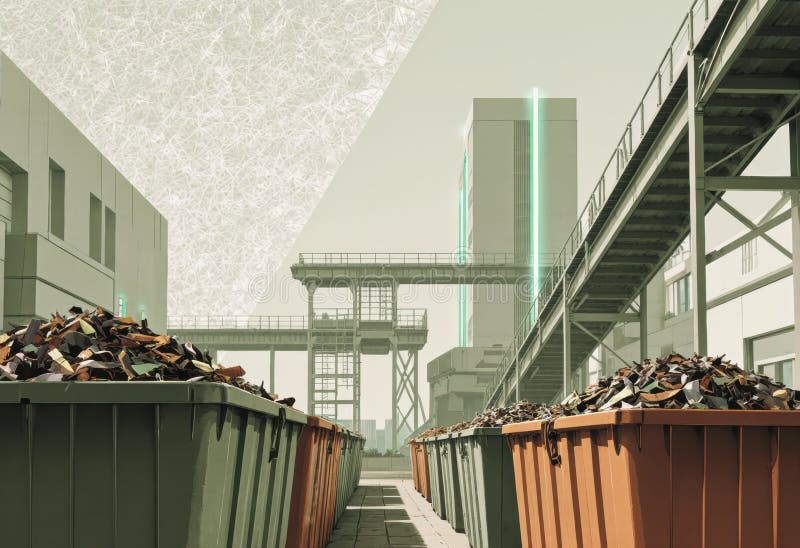 Organic Waste Processing Facility Converting Scraps into Compost Stock ...