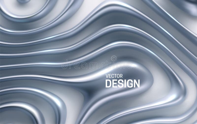 Organic Wavy Silver Stripes. Stock Vector - Illustration of jewelry ...