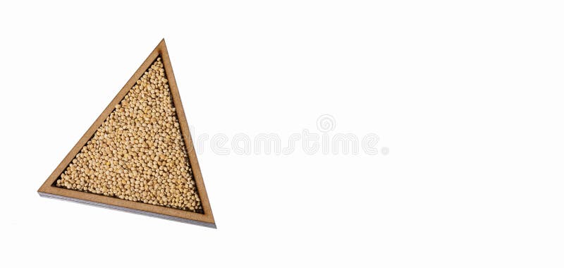 Organic White Millet Seeds - Triangular Bowl Stock Photo - Image of ...