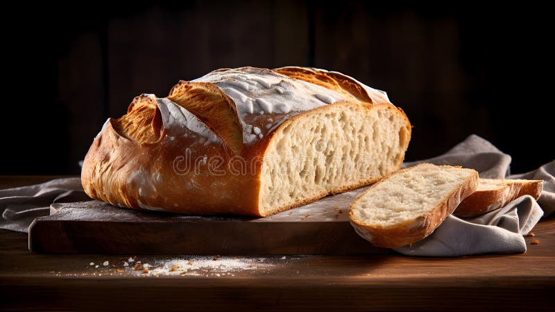 Organic Whole Grain Bread Loaf Stock Illustration - Illustration of ...