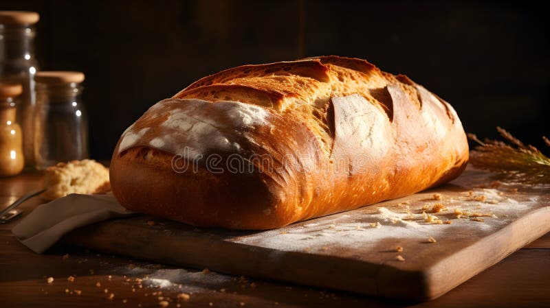 Organic Whole Grain Bread Loaf Stock Illustration - Illustration of ...