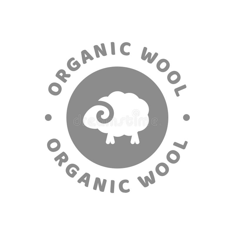 Organic wool vector label stock vector. Illustration of plant - 307012635