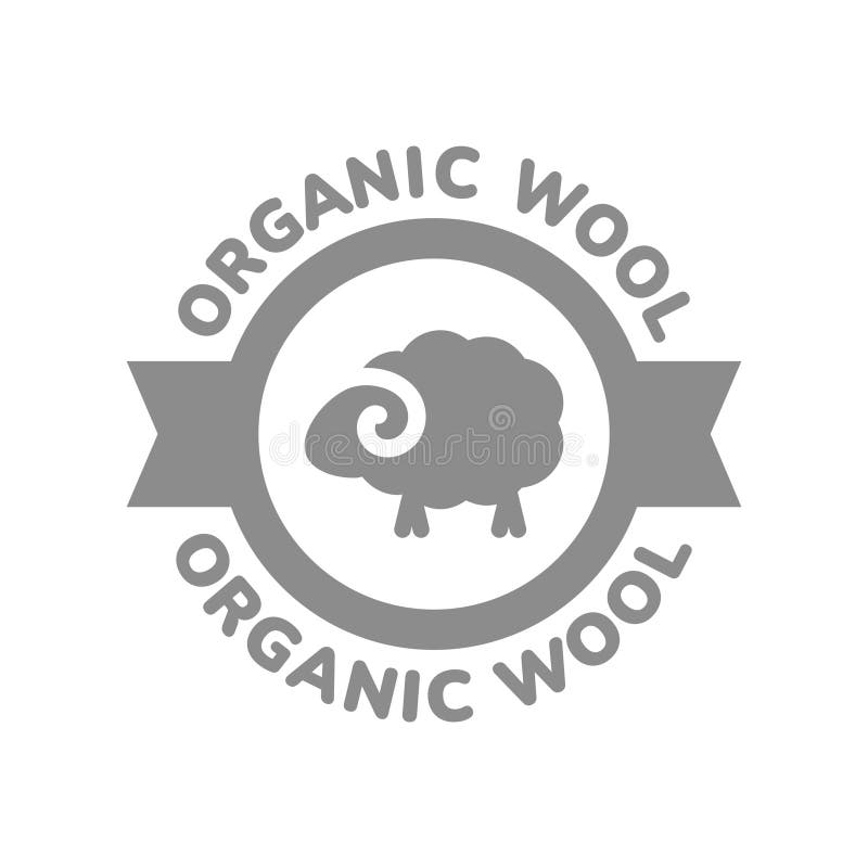 Organic wool vector label stock vector. Illustration of symbol - 384900639