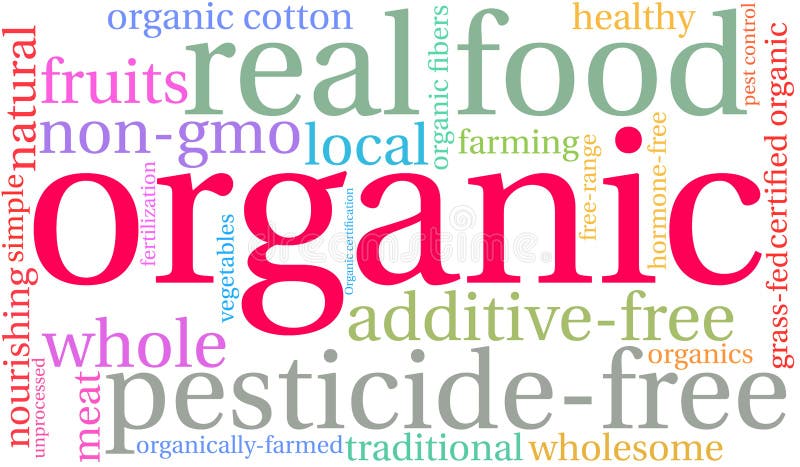 Organic Word Cloud stock vector. Illustration of organic - 146648632