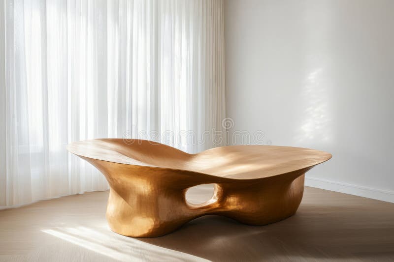 An Organically Shaped Copper Table, Enhanced with Fiber Optic ...