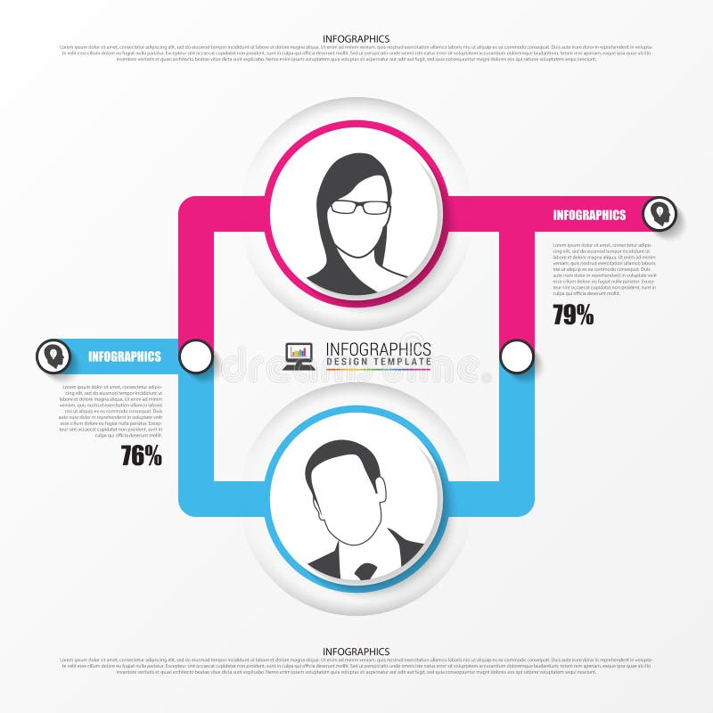 Organisationsdiagram Infographics Designmall Vektor Vektor ...