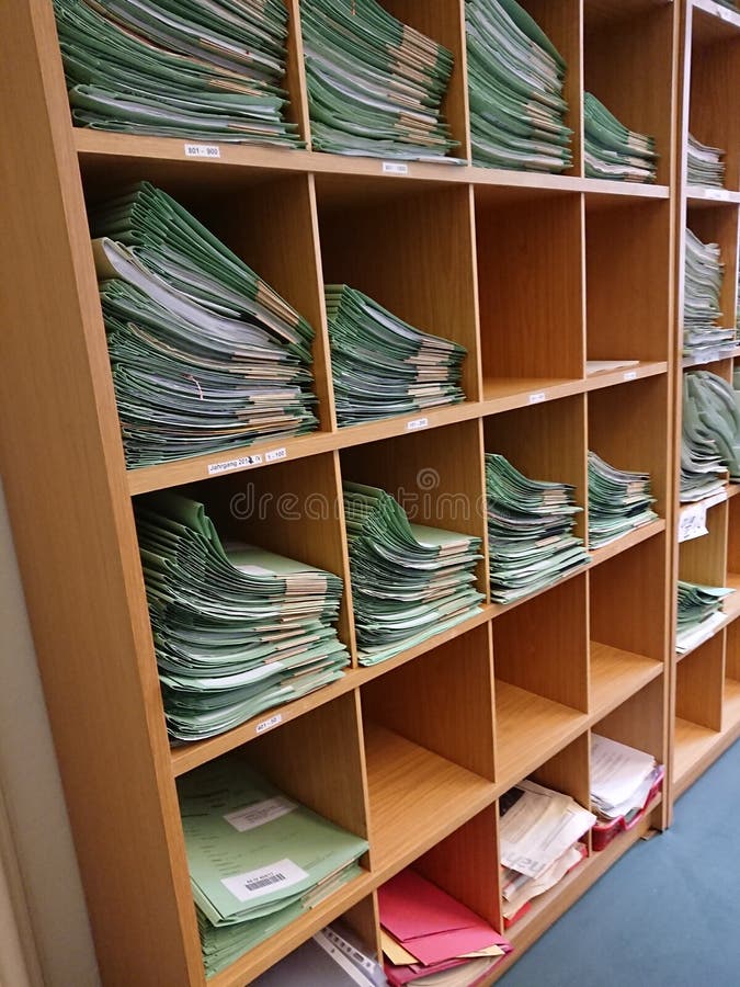 Organised File Folders Full of Papers Stock Image - Image of document ...
