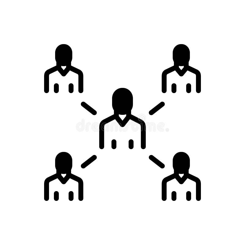 Black Solid Icon for Organised, Union and Unionized Stock Vector ...