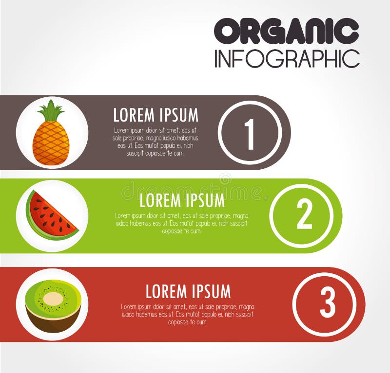 Organisk Infographic Presentationssymbol Stock Illustrationer ...