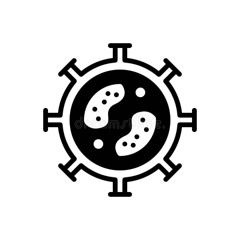 Black Solid Icon for Organisms, Germs and Virus Stock Vector ...