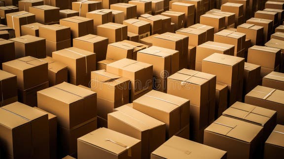 Organization Assembly Line Boxes Stock Illustration - Illustration of ...