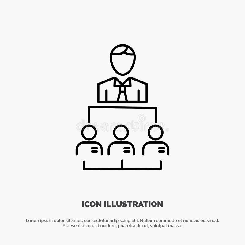 Organization, Business, Human, Leadership, Management Line Icon Vector ...