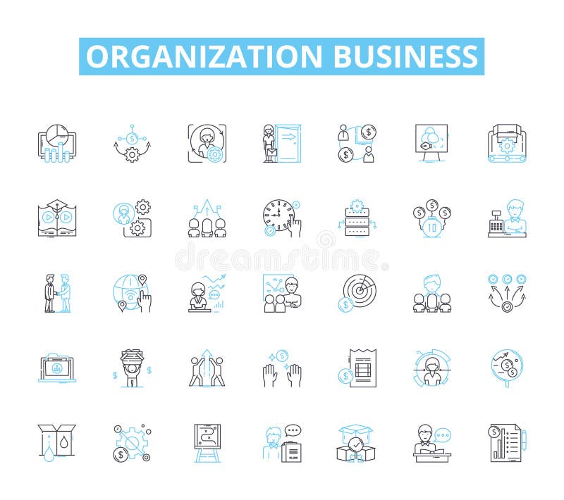 Organization Business Linear Icons Set. Efficiency, Streamlining ... Organization Business Linear Icons Set. Efficiency, Streamlining ...