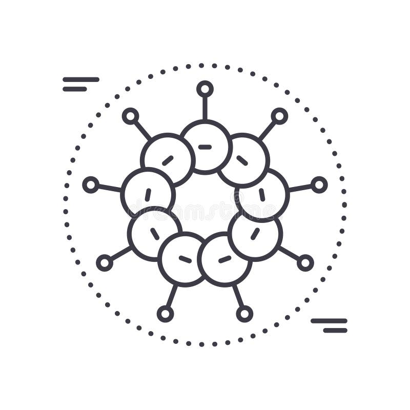 Organization Chart Symbol Icon, Black Vector Sign with Editable Strokes ...