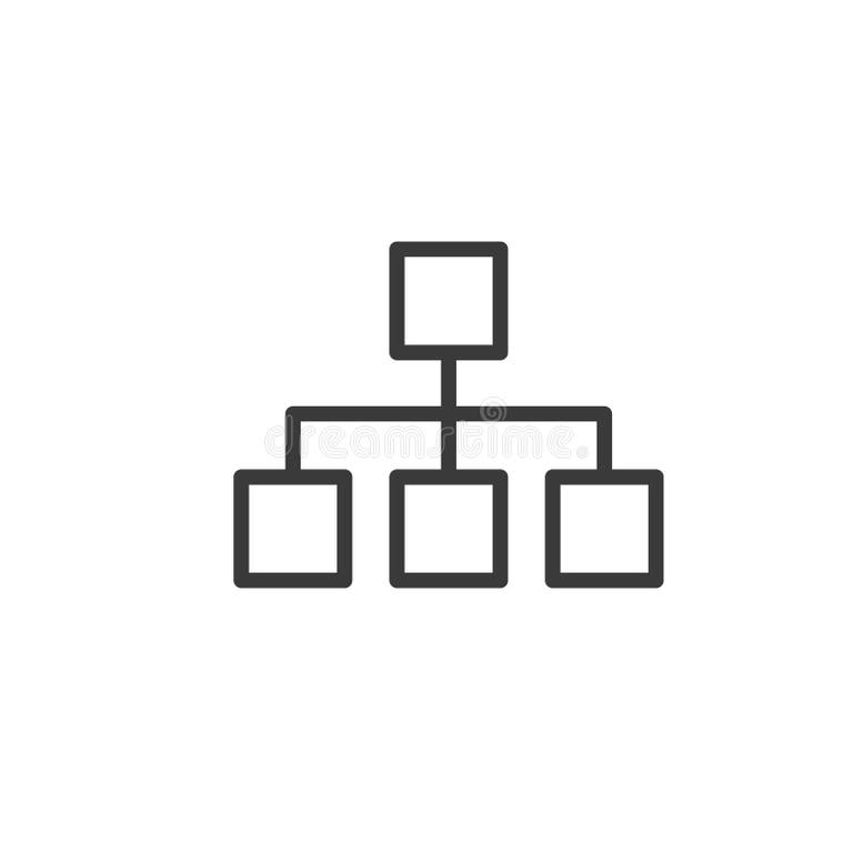Organization Chart, Icon in Line Design. Organization, Chart, Structure ...