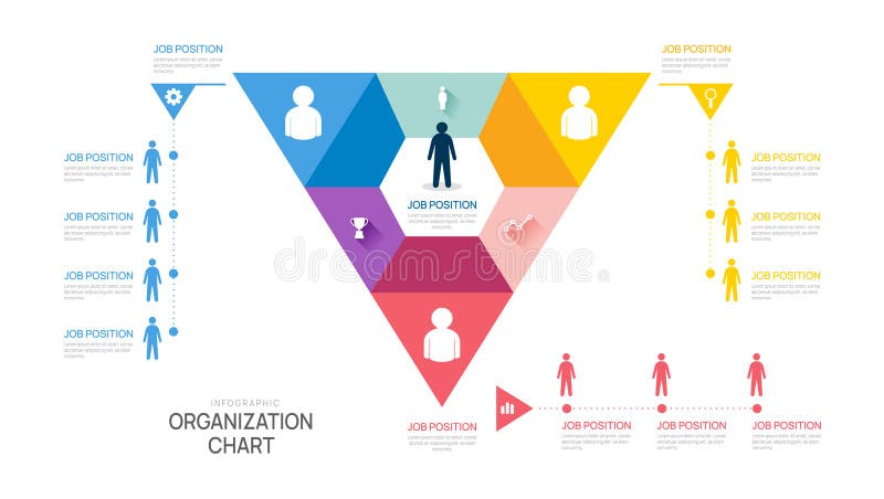 Organization Chart Infographic Template for with Business Avatar Icons ...