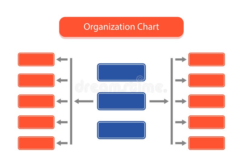 Organization Chart Infographics with People Icon and Abstract Line ...