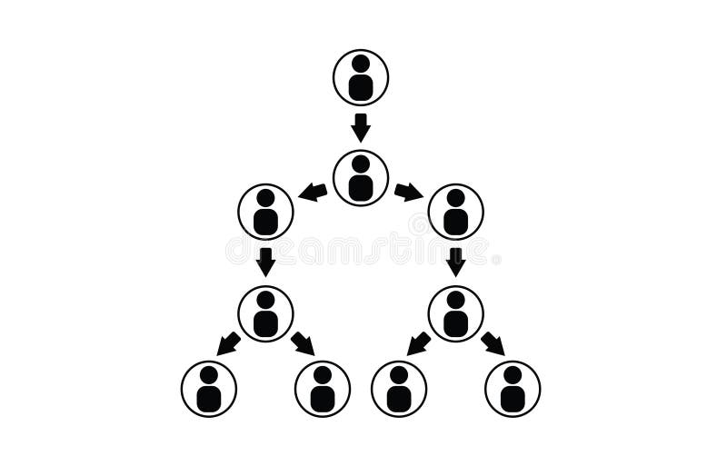 Organization Chart Infographics with People Icon and Abstract Line ...