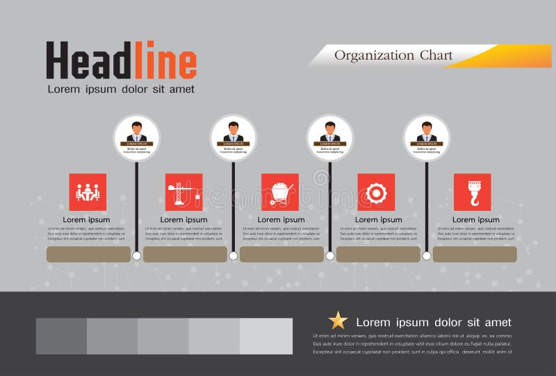Organization Chart Infographics, Timeline Vector Infographic, Business ...