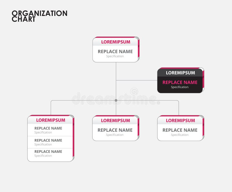 Organization Chart Infographics with Tree, Diagram Flow. Vector Stock ...
