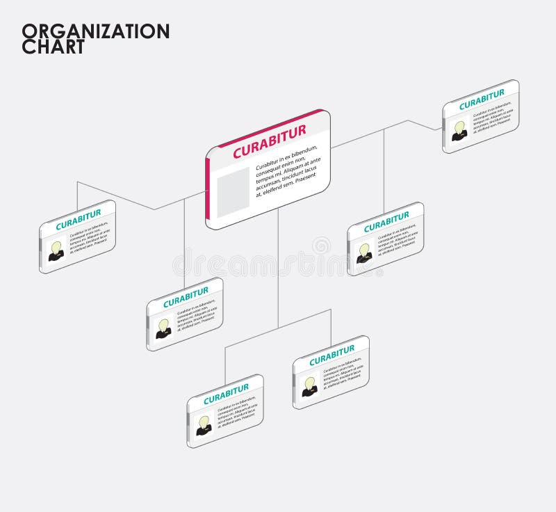 Organization Chart Infographics with Tree, Diagram Flow. Vector Stock ...