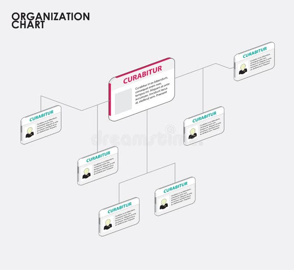 Organization Chart Infographics with Tree. Vector Illustration Stock ...
