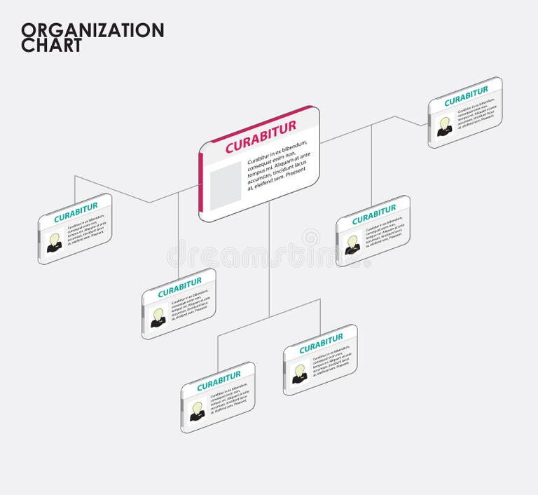Organization Chart Infographics with Tree. Vector Illustration Stock ...