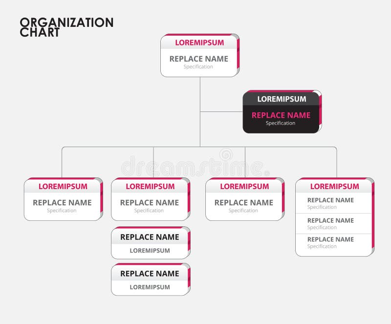 Organization Chart Infographics with Tree. Vector Illustration Stock ...