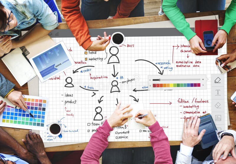 Organization Chart Management Planning Concept Stock Image - Image of ...