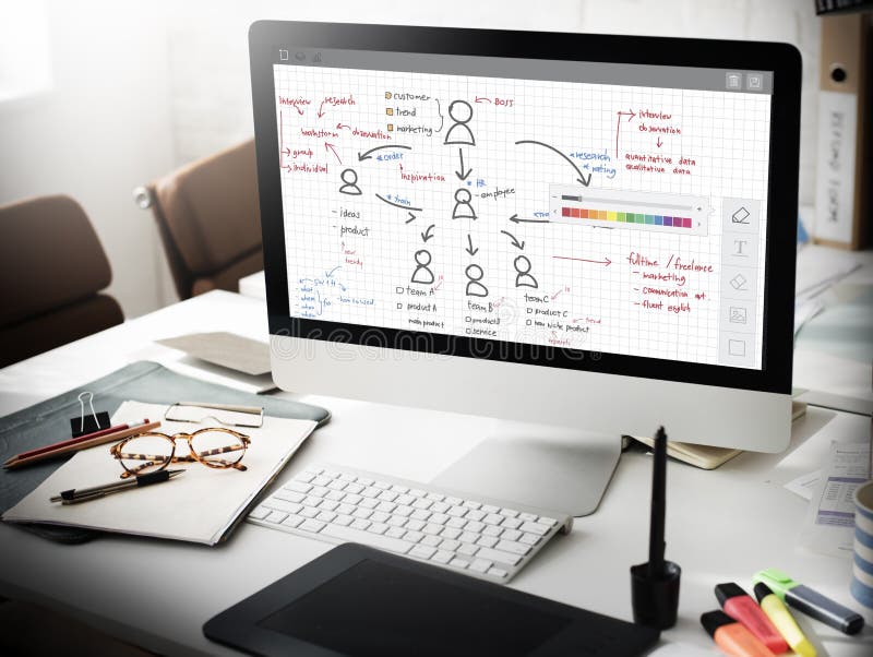 Organization Chart Management Planning Concept Stock Photo - Image of ...