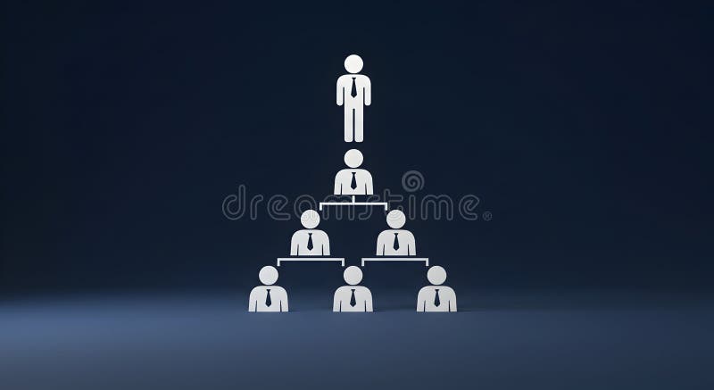 Organization Chart Showing Management Hierarchy Structure Stock Photo ...
