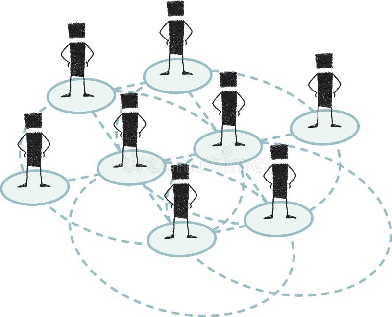 Organization Chart, Stick Figures Stock Photo - Illustration of office ...