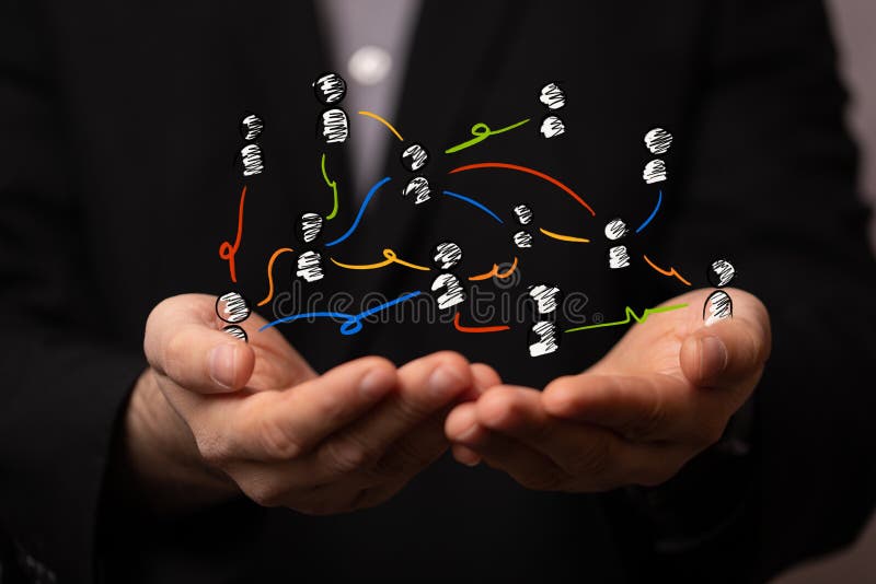 Organization Chart Team Concept Networking Stock Photo - Image of ...
