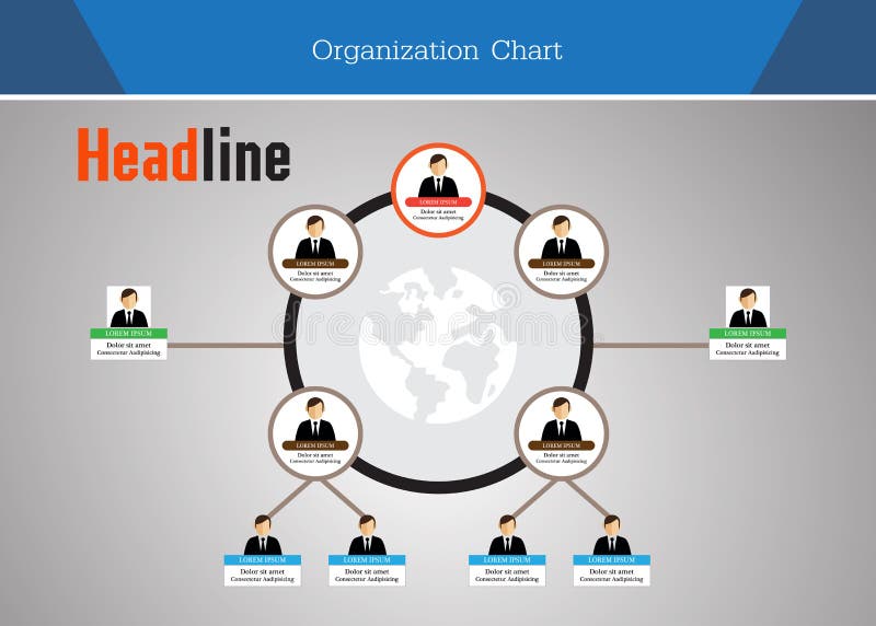 Organization Chart Infographics, Timeline Vector Infographic, Business ...