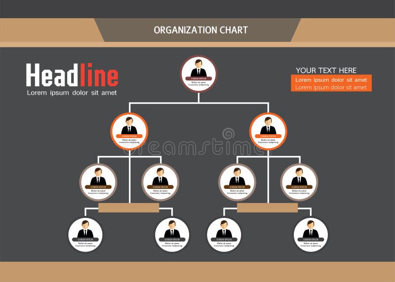 Organization Chart Template Stock Vector - Illustration of badge, arrow ...