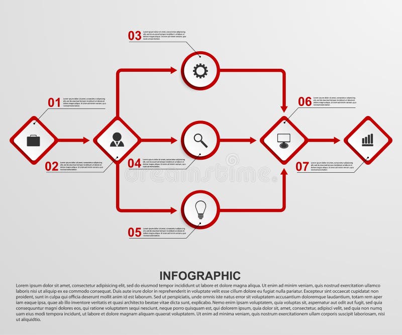 Organization Chart Template. Stock Vector - Illustration of modern ...