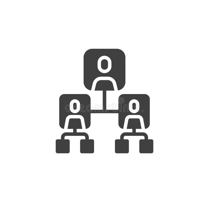 Organization Chart Vector Icon Stock Vector - Illustration of pictogram ...