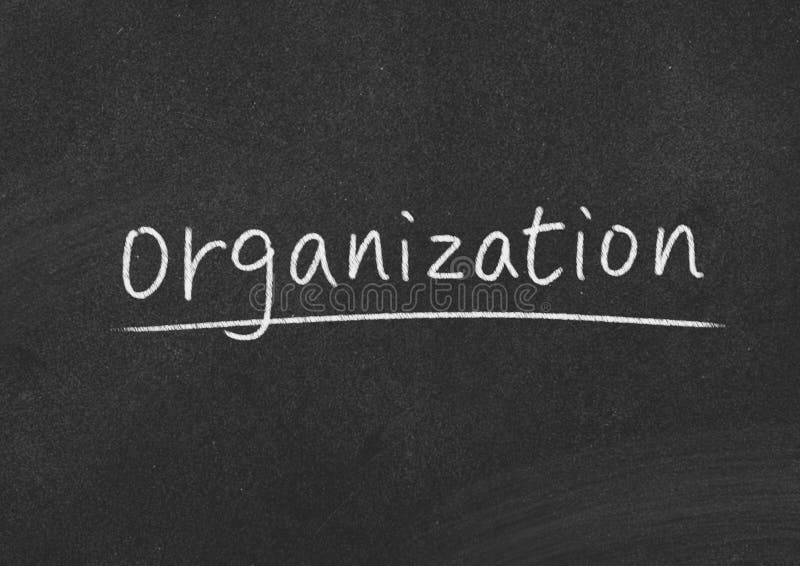 Organization stock image. Image of blackboard, chalk - 166338967