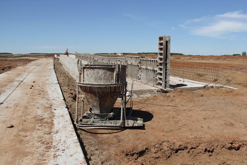 The Organization of Concrete Work. Stock Photo - Image of concrete ...