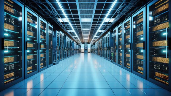 Organization Data Center Cabling Stock Illustration - Illustration of ...