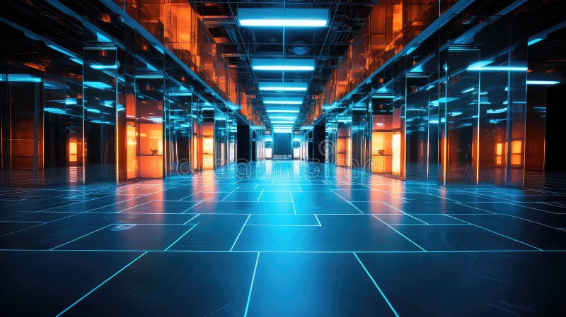 Organization Datacenter Lights Stock Illustration - Illustration of ...