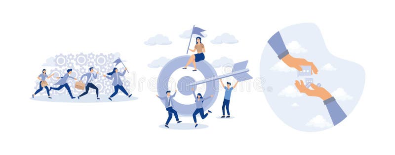 Achievement, Reaching Goal or Meet Target, Winning Business Challenge ...