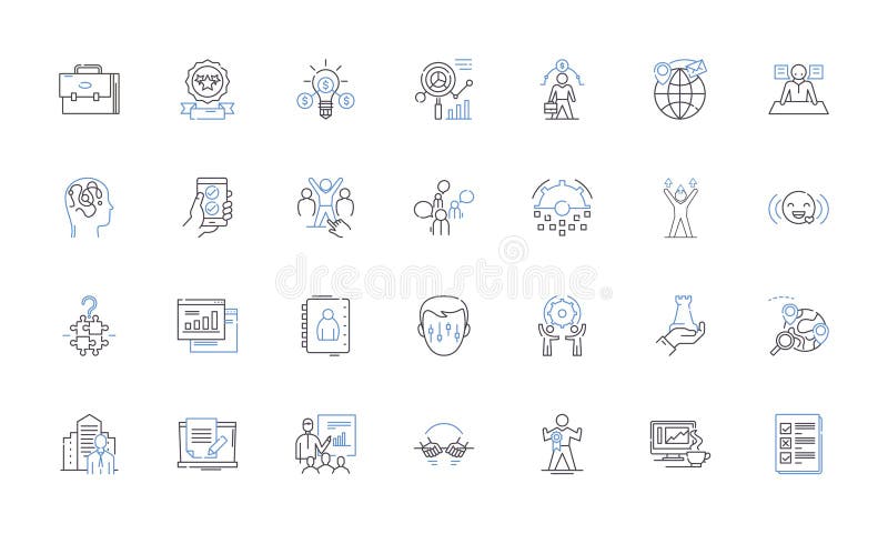 Organization Evolution Line Icons Collection. Adaptation, Progression ...