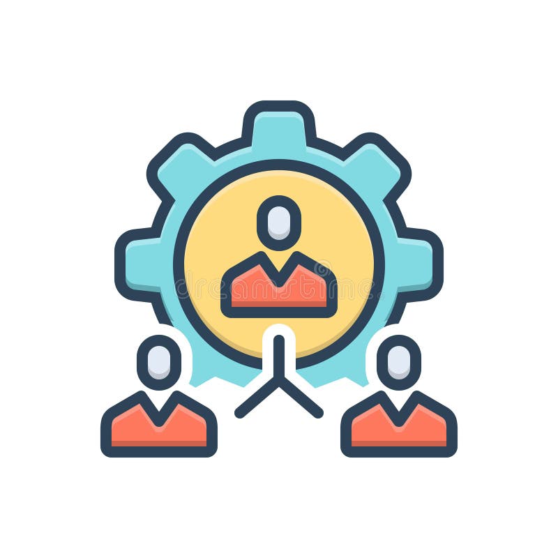 Color Illustration Icon for Organization, Company and Employee Stock ...