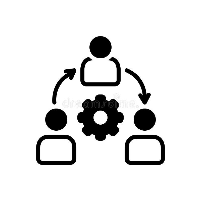 Black Solid Icon for Organization, Conglomerate and Consortium Stock ...