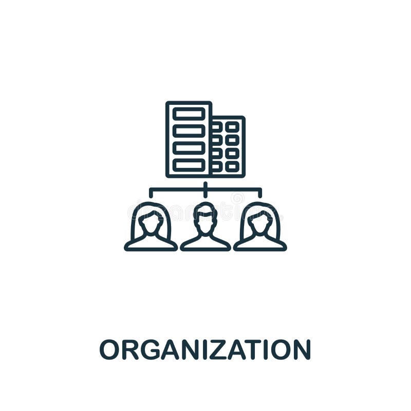 Organization Icon. Monochrome Simple Company Structure Icon for ...